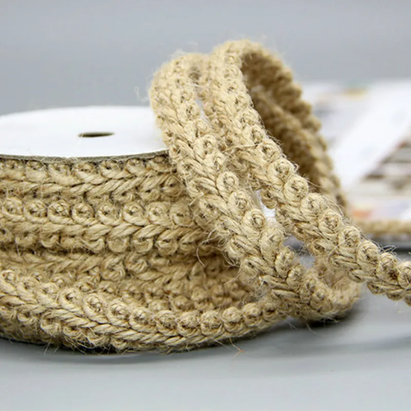 10MM 10-Meter Natural Burlap Hessian Jute Twine Cord for Wedding and ...