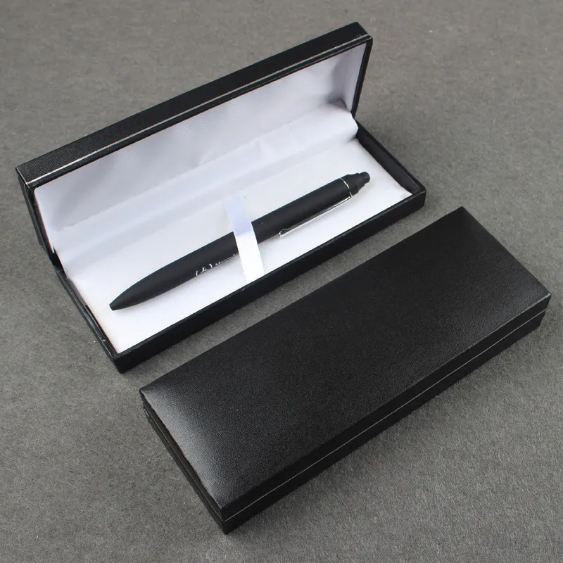Custom Logo Business Pen Pen Gift Box Imitation PU, 17.3x6.0x2.7cm ...