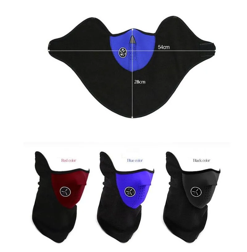 Neoprene Neck Warmer Balaclava Half Face Mask Lightweight Winter Face ...