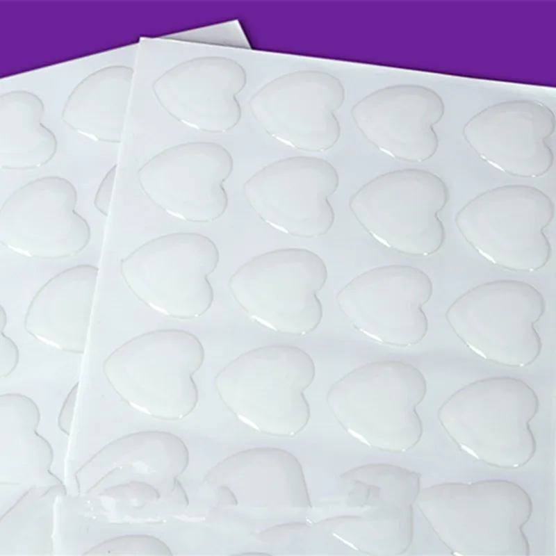 Clear Epoxy Stickers 1 Inch Heart Shaped Resin Dome Stickers For Crafts ...