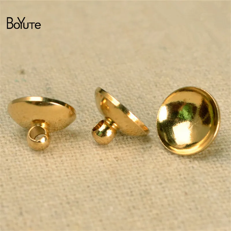 Pearl End Caps Clasps For Jewelry Making Brass Bead Caps 8x6mm & 10x6mm ...