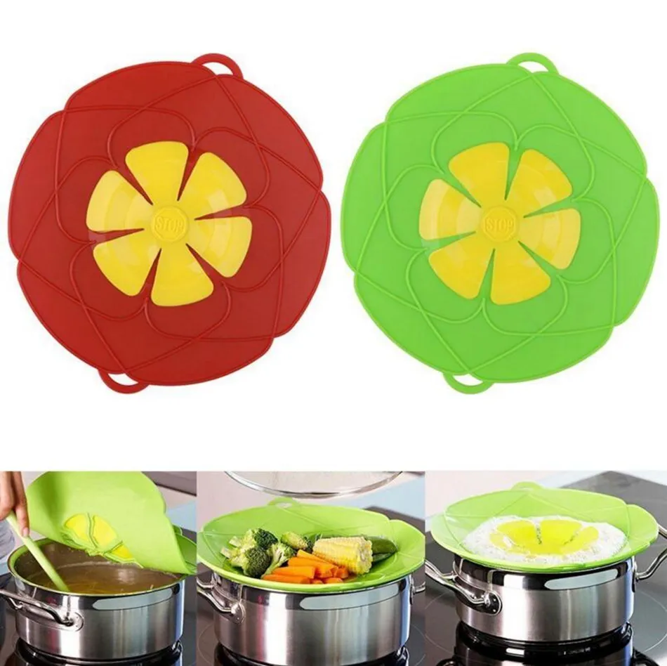 Silicone Kitchenware Boil Over Lid Stopper 26cm Universal Pot Pan Cover ...