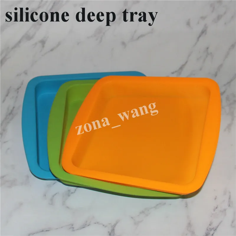 Square Shape Silicone Wax Dish Deep Pan 8x8 Non Stick Dab Pad Food ...
