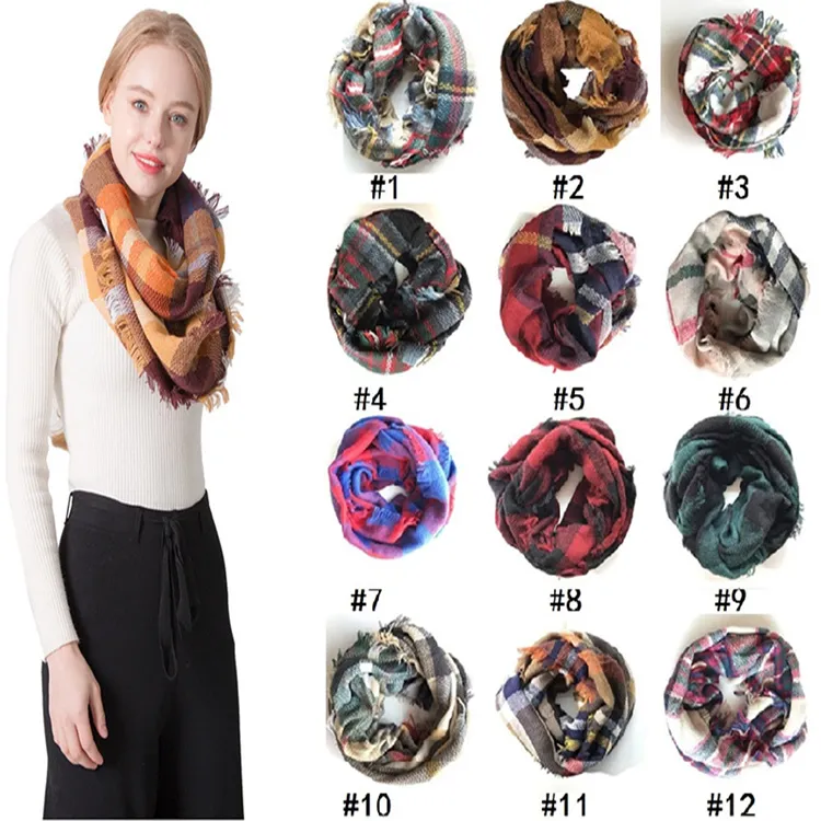 Oversized Plaid Scarf Shawl - Premium Cashmere Feel, Large Scarves and ...