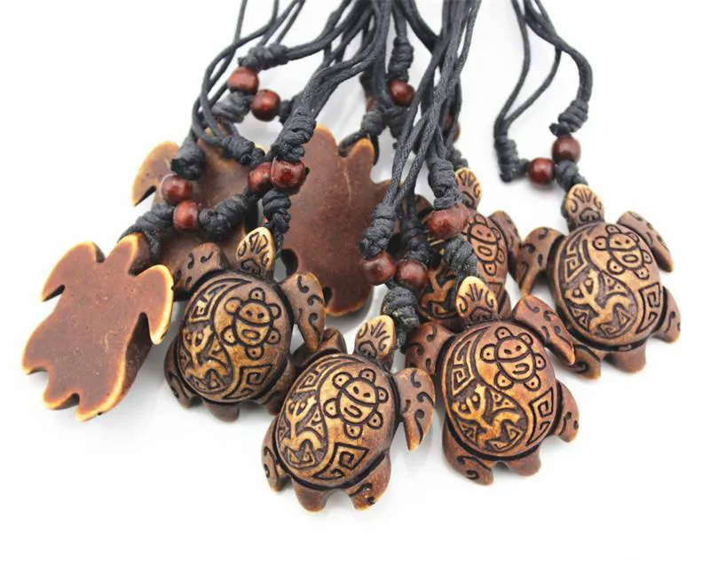 Fashion Men Yak Bone Powder Carved Sun Smiley Frog Surfer Turtles ...