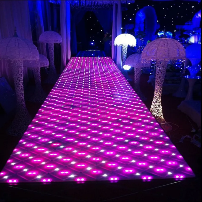 Free Shippin Shiny Crystal LED Wedding Infinity Mirror Table Carpet ...