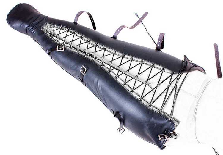 Mermaid leather leg binder with Restraint Straps for BDSM Role Play ...