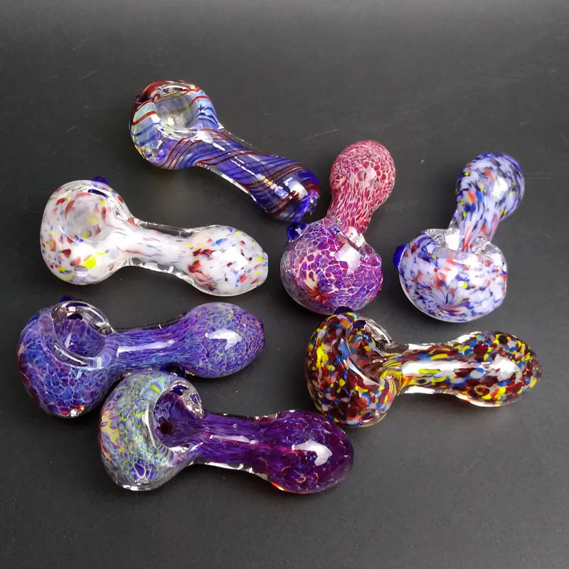 Spoon Pipe Compact Glass Smoking Pipe With Colorful Design, Portable 2. ...