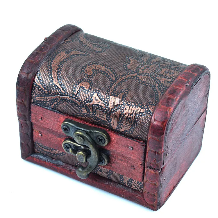 Vintage wood jewelry box with one lattice compartment for rings and ...