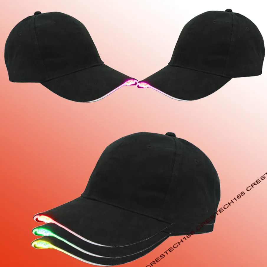 Lighted Hats Fiber Optic Baseball Cap With LED Lights, Adjustable ...