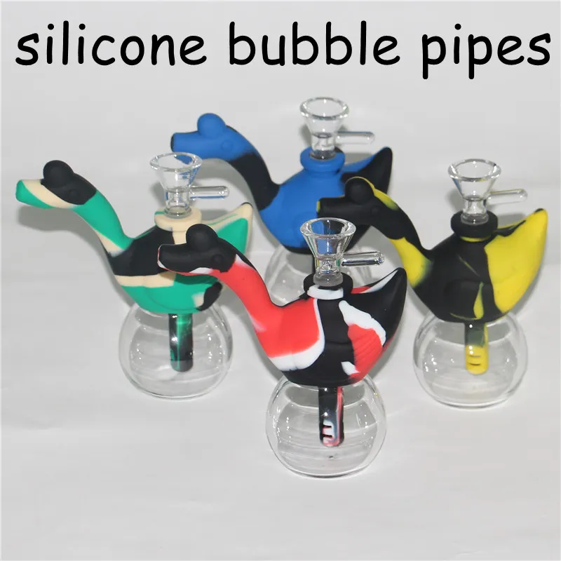 Bulk Order Silicone Oil Rigs And Bongs Set Swan Bubbler, Hookah, And ...
