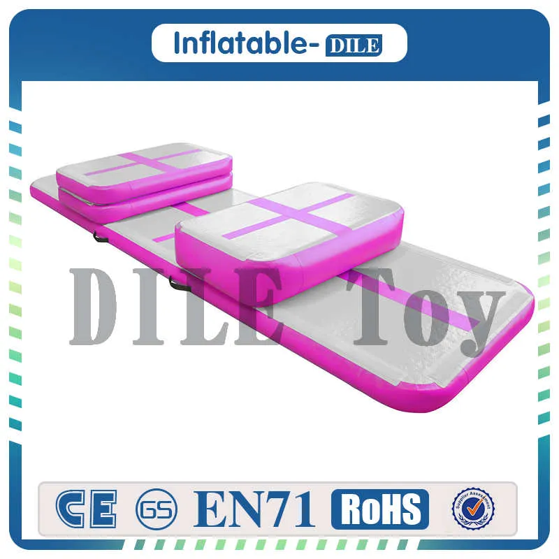 A SetInclude Pink Cheap Outdoor Gymnastics Mat Inflatable Air Floor ...