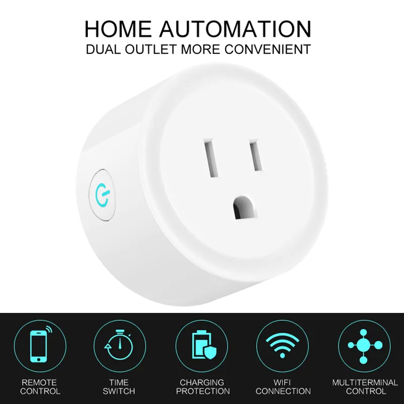 DHgate.com:Smart Wi-Fi Plug Socket Switch, Round US Plug Remote Control ...