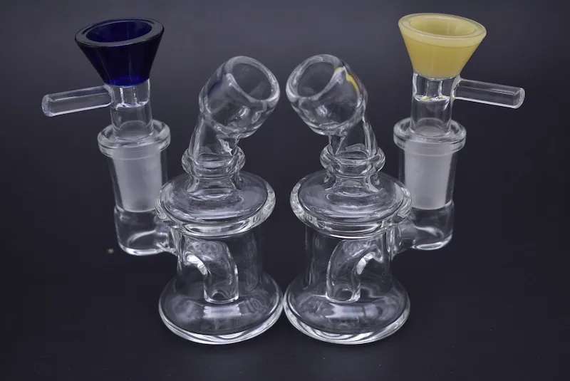 Mini Glass Bong with Recycler Pyrex Bowl - Nano Rig Oil Rig Dab, Small ...