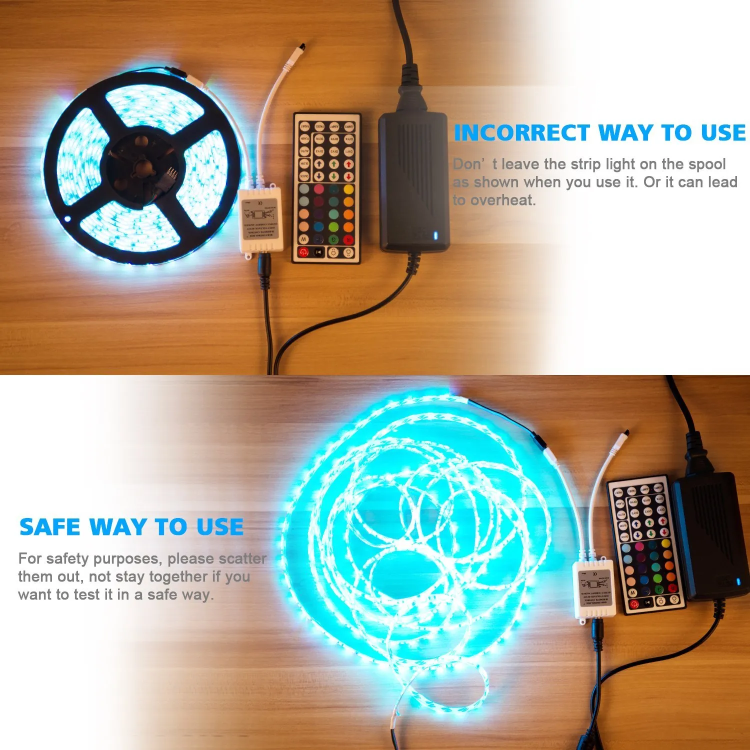 Waterproof RGB 12v Rgb Led Strip With Remote Control IP65 Rated, 5M ...