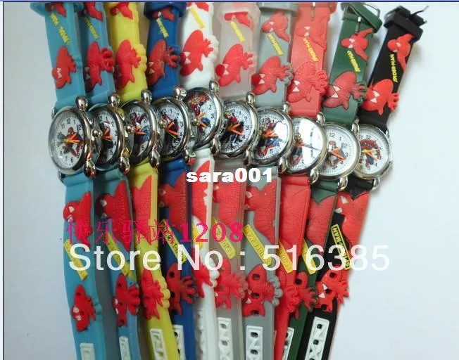 20 Pack Sky Blue Spider-Man 3D Cartoon Quartz Watches for Boys Kids ...