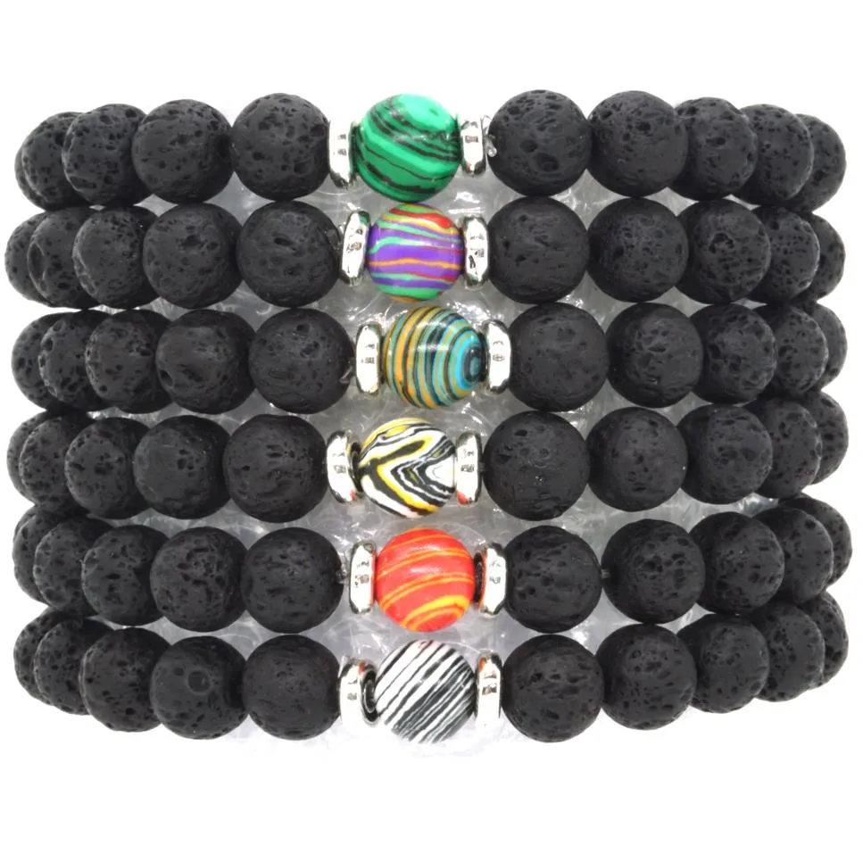 Lava Rock Beads Bracelet: Natural Lava Stone Bracelet Men, Essential ...