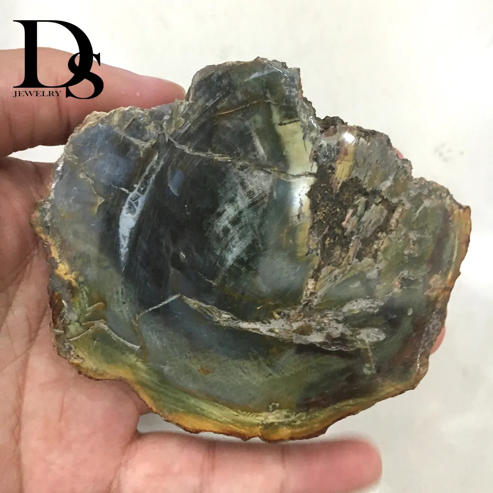 Antique Mineral Cup Mat With Natural Xylopal Fossil Slice Plate In ...
