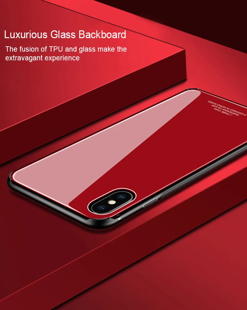 Wholesale Original Brand Tempered Glass Phone Cases For IPhone X Case ...