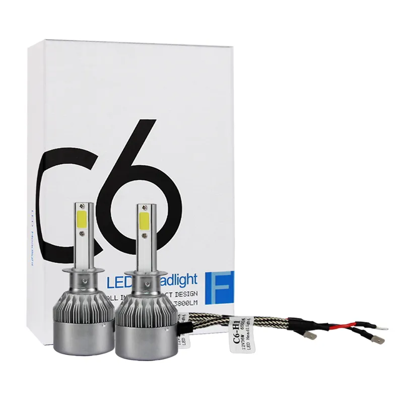 LED Car Headlight C6 H7 H4 H1 H3 H11 9005 HB4/9006 9007 6000K 3000K 72W ...