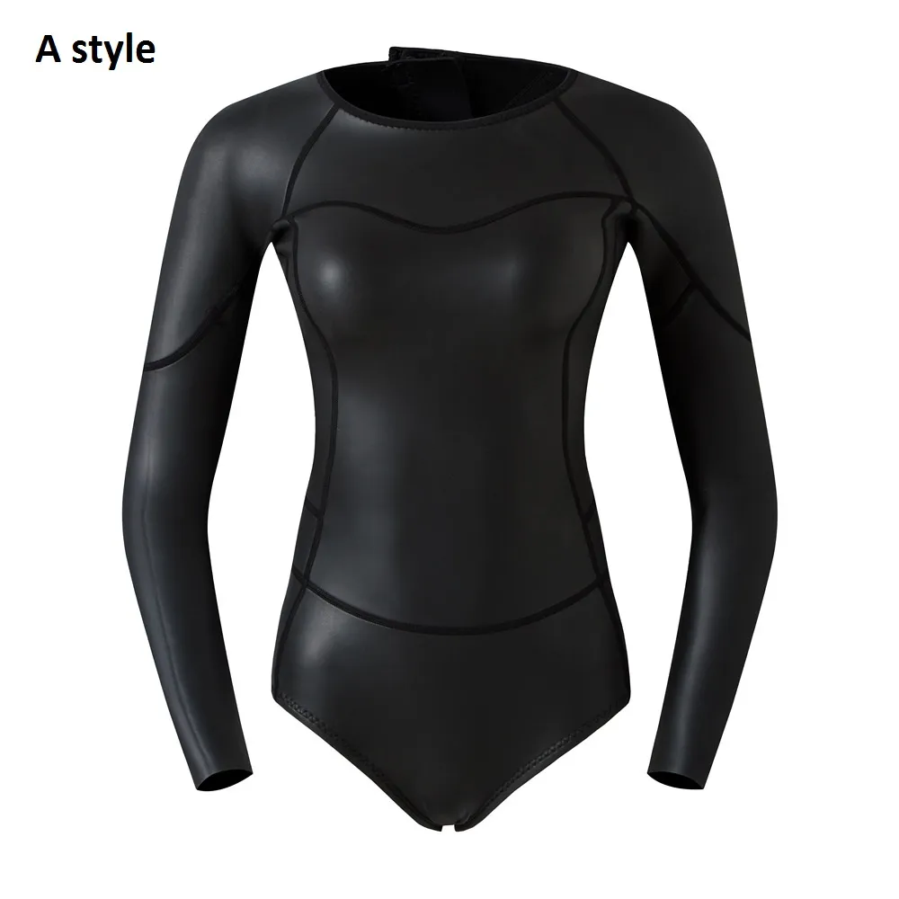 DHgate.com:2mm Smooth Skin One-Piece Long Sleeve Wetsuit for Womens ...
