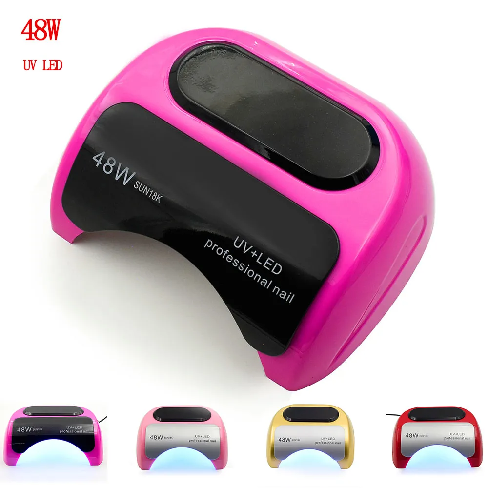 48W UV LED Nail Lamp Dryer: Professional Gel Polish Curing with Auto ...