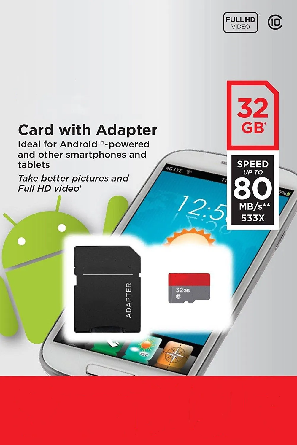 32GB Ultra UHS I Fastest Micro Sd Card With Adapter Class 10 U1 Trans ...