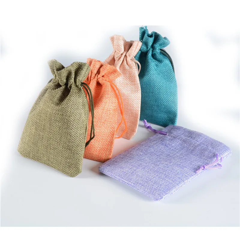 DHgate.com:Mini Linen Drawstring Bags Jewelry Pouches for Wedding ...