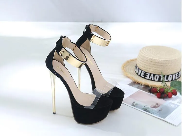 Dijigirls Summer Women 16cm High Heels Sandals Woman Gladiator Shoes