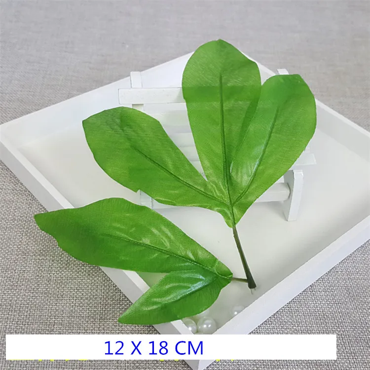 Big Leaves Artificial Fake Rose Flower Vine Leaf Diy Flower Bouquet ...