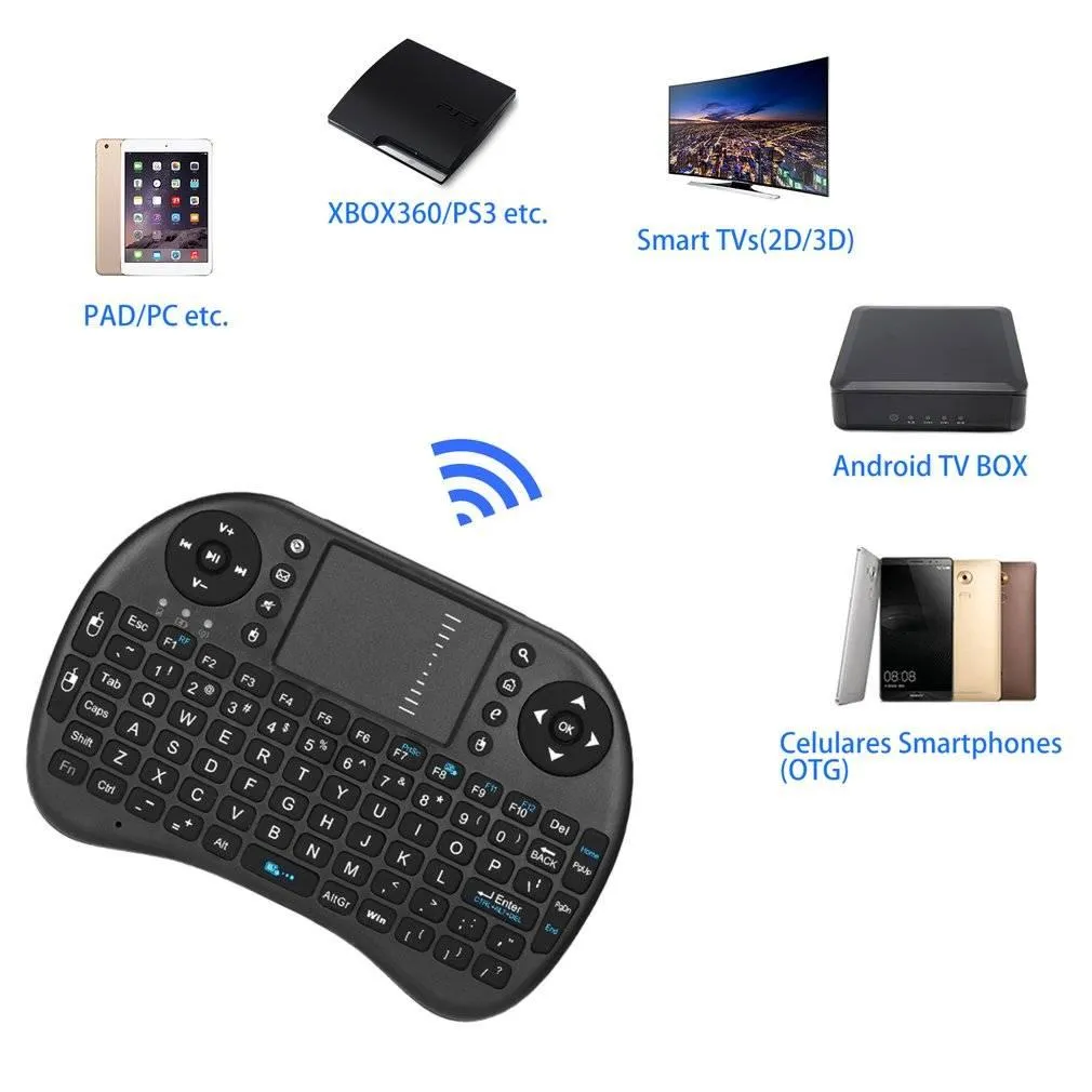 Multi Media Mini Wireless Keyboard With Touchpad For PC, Keyboard ...