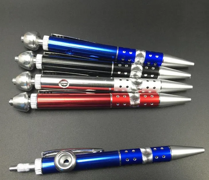 Creative Personality Metal Pen Shaped Pipe With Detachable Clear And ...