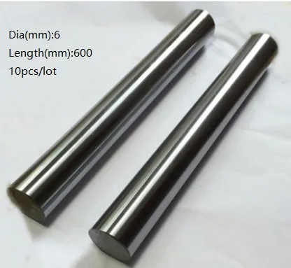 Wholesale 6x600mm Dia 6mm Linear Shaft 600mm Long Hardened Shaft ...