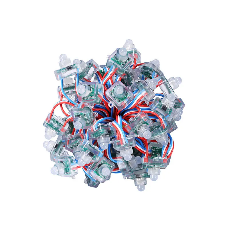 12mm WS2811 RGB Square LED Pixel Module, IP68 Waterproof DC5V Full ...