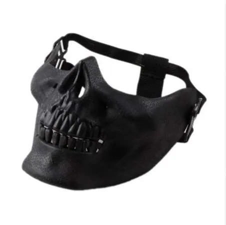Scary Skull Skeleton Halloween Costume Minch Half Skull Mask Halloween ...