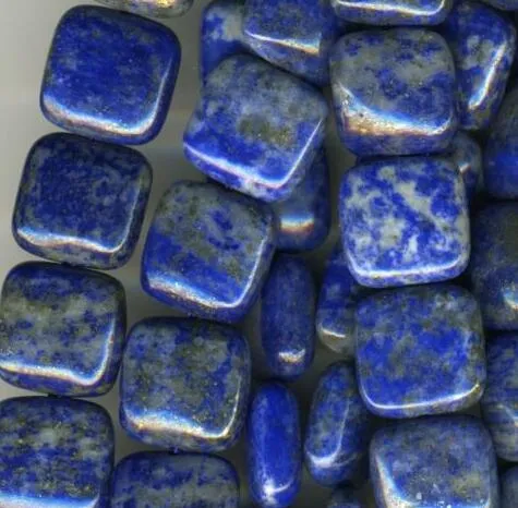 Natural Lapis Lazuli Stone Squares - 12x12mm Afghanistan Gemstone Beads ...