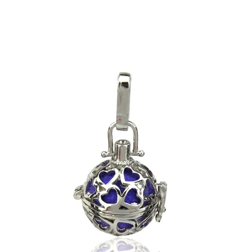 DHgate.com:Silver Alloy Mini Heart Cage Locket Pendant Aromatherapy ...