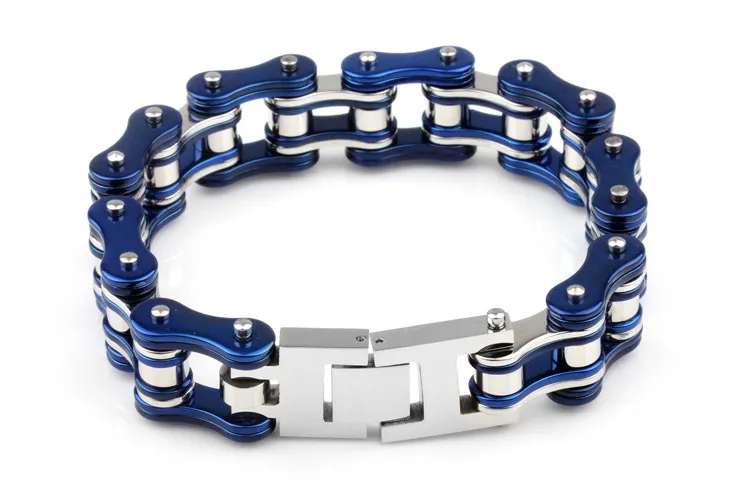 Punk Rock Jewelry Stainless Steel Bicycle Chain Bracelet Biker ...