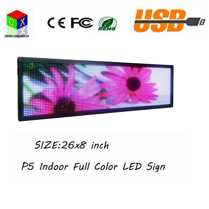Programmable LED Sign Full Color Indoor Scrolling Message Display ...