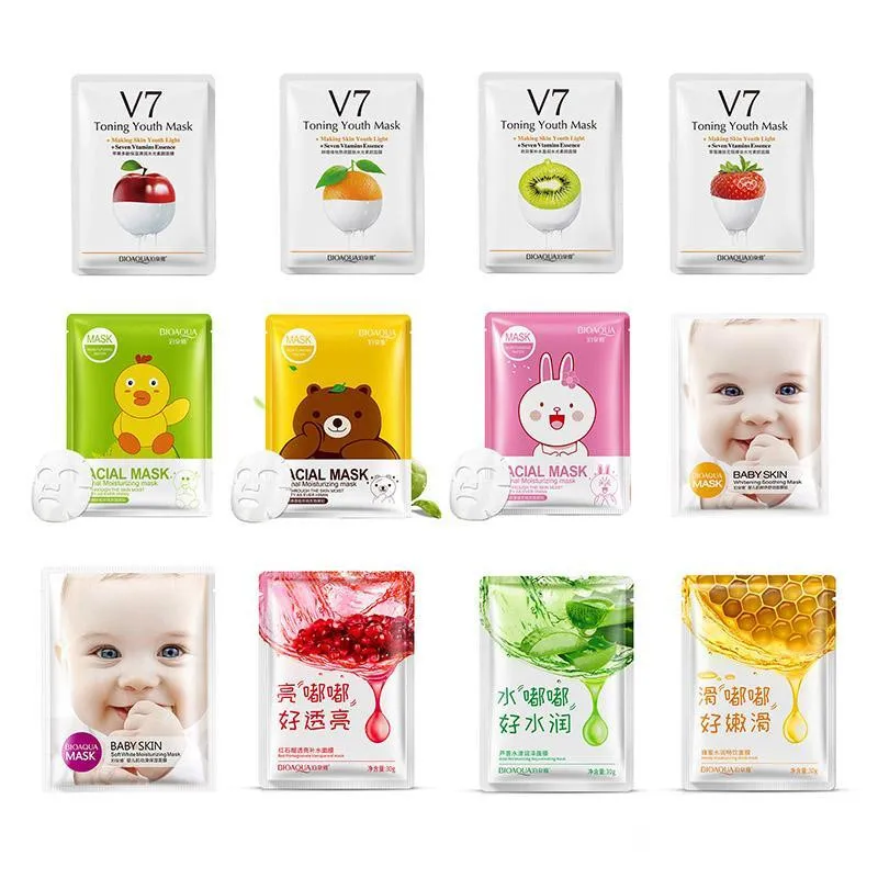 DHgate.com:BIOAQUA 12 Kinds Squeeze Mask Sheet, Oil-Control Facial Mask ...