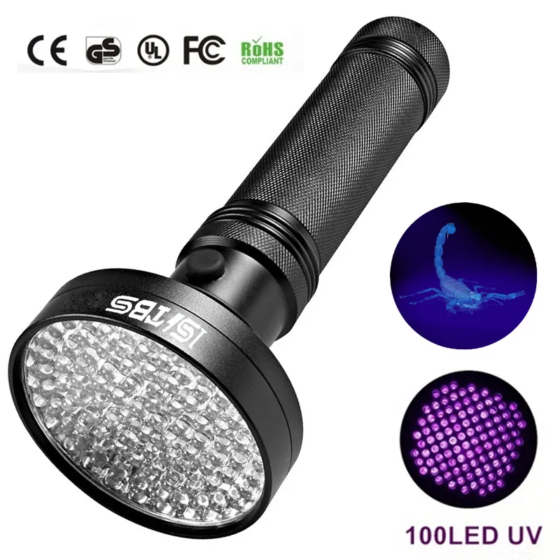 DHgate.com:100-LED UV Flashlight, 18W UV Black Light for Home and Hotel Inspections:Lights ...