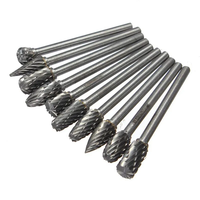 Tungsten Carbide Burr Set With 3mm Burr Drill Bit, Rotary Cutter Files ...
