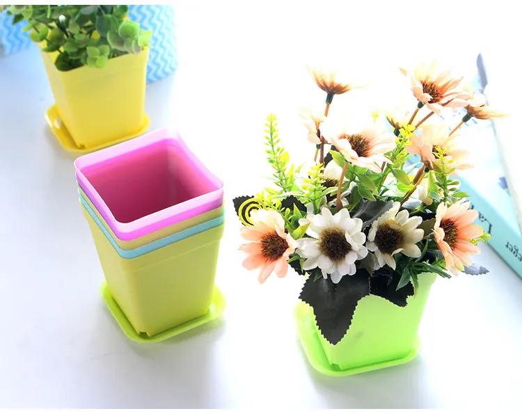 Small Plastic Flower Pots Mini Colorful Plant Pots For Succulents ...