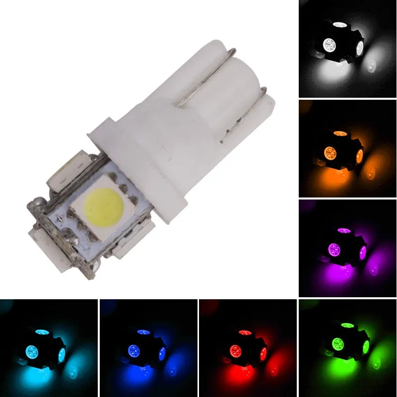 Auto T10 5 LED 5050 W5W Wedge Door Parking Bulbs Bright Dome C5W C10W ...