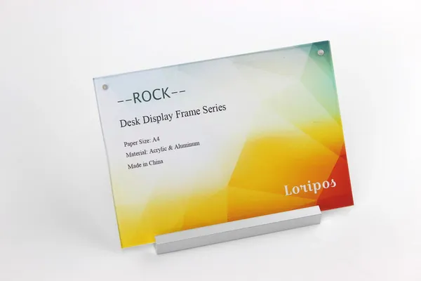Wholesale A4 297*210mm Acrylic Label Holder Metal Stand Name Card ...