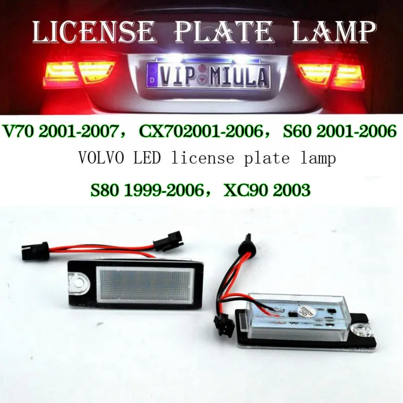 Error Free 18LED License Plate Light White 6000k Decoding Unit Tail ...