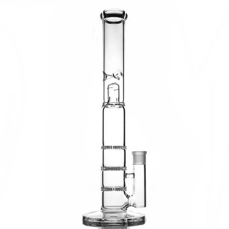 Dropshipping 16 Inch Triple Honeycomb Glass Bong With Percolater And ...