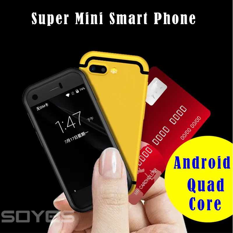 Super Mini Android SmartPhone Cell Phones Original SOYES 7S MTK6580 ...