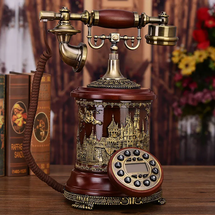 Elegant Antique Style Telephone - Vintage Retro Rotary Dial Phone for ...