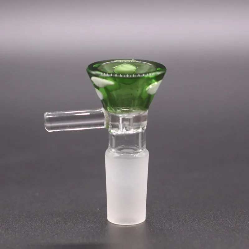 Bulk Order Colorful 5mm Glass Bong Slides With Handle Bowl And Turnover ...